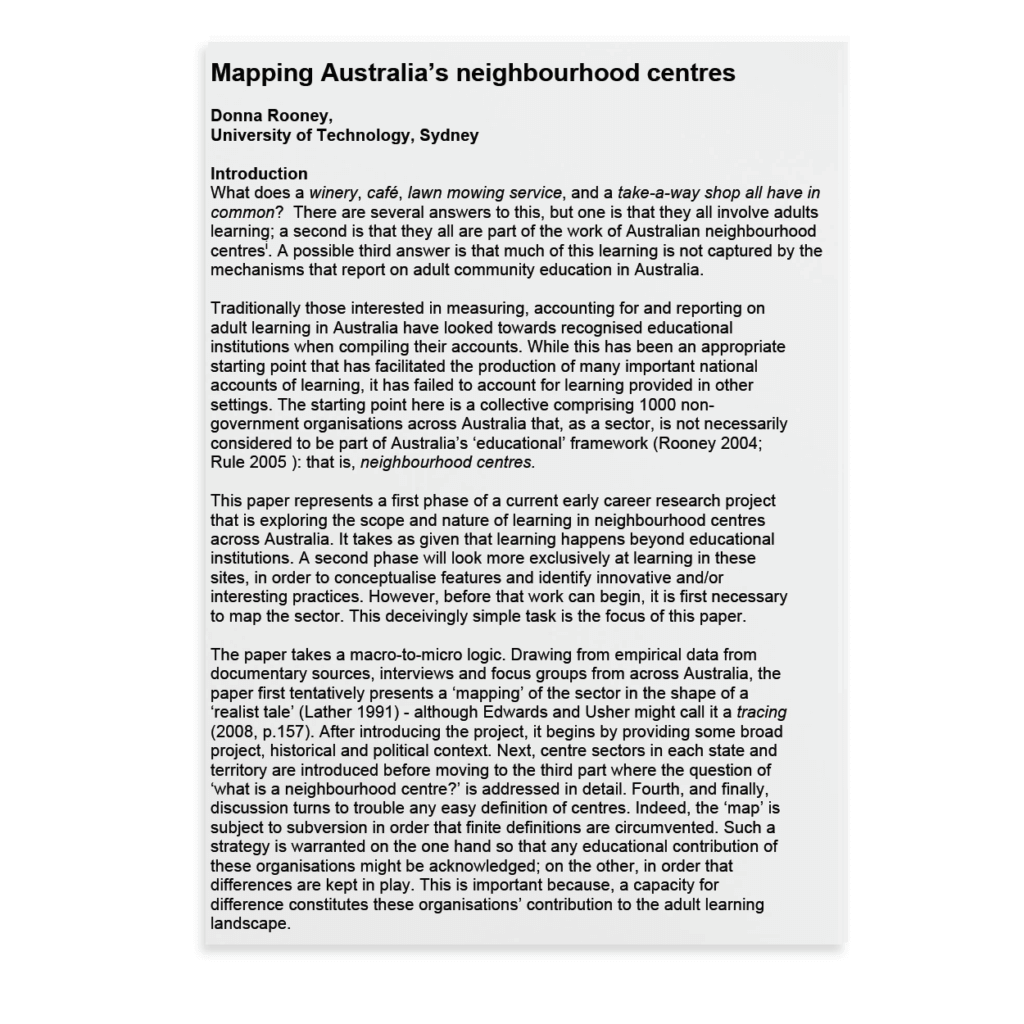 Mapping Australia's Neighbourhood Centres - Neighbourhood Centres ...