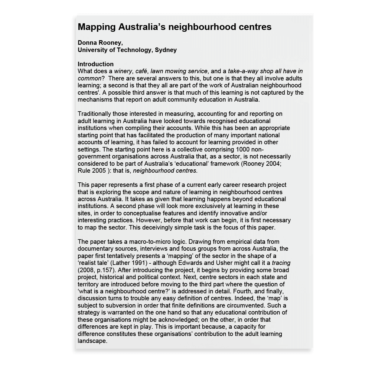Mapping Australia's Neighbourhood Centres - Neighbourhood Centres ...