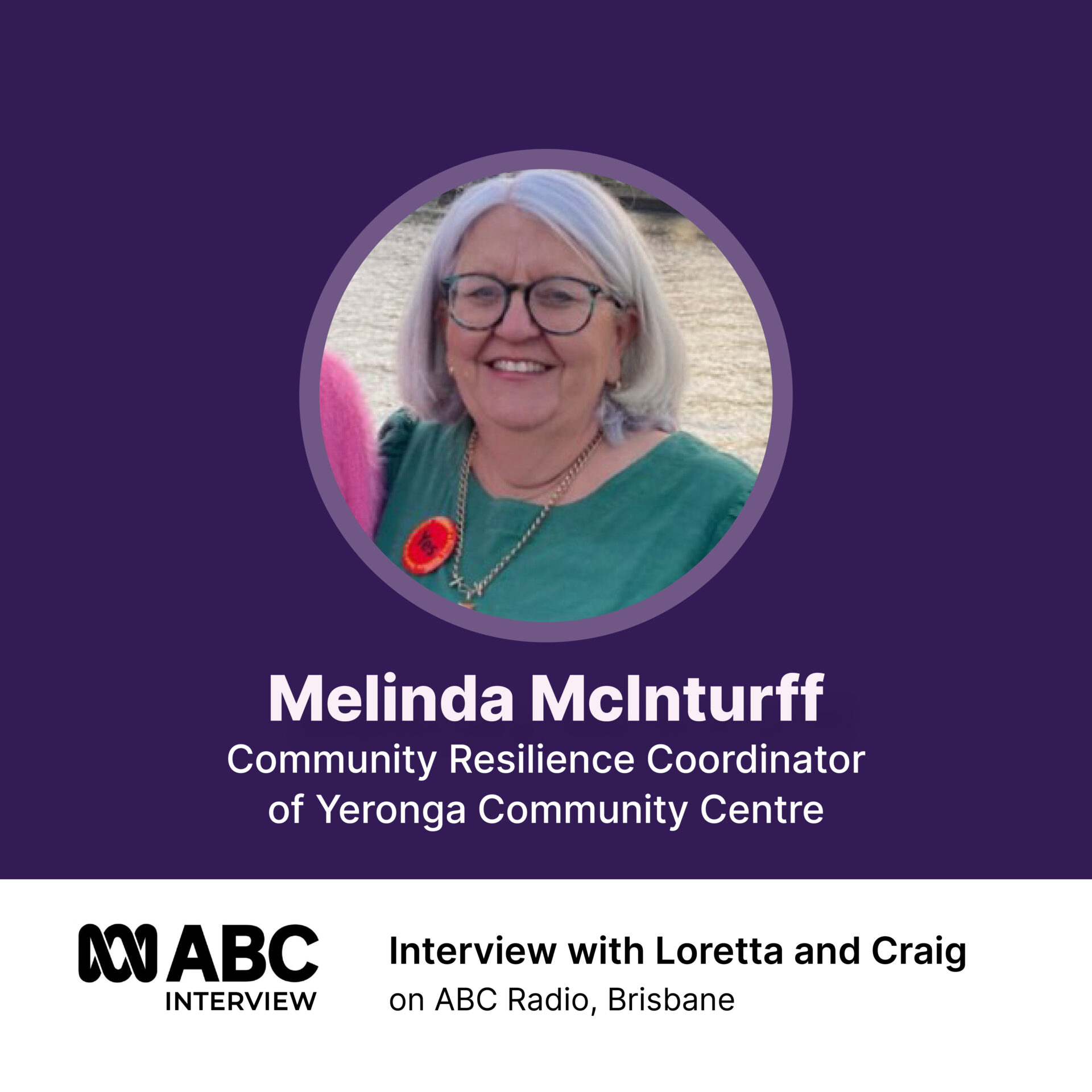 ABC Radio: Melinda McInturff from Yeronga Community Centre speaks with ...