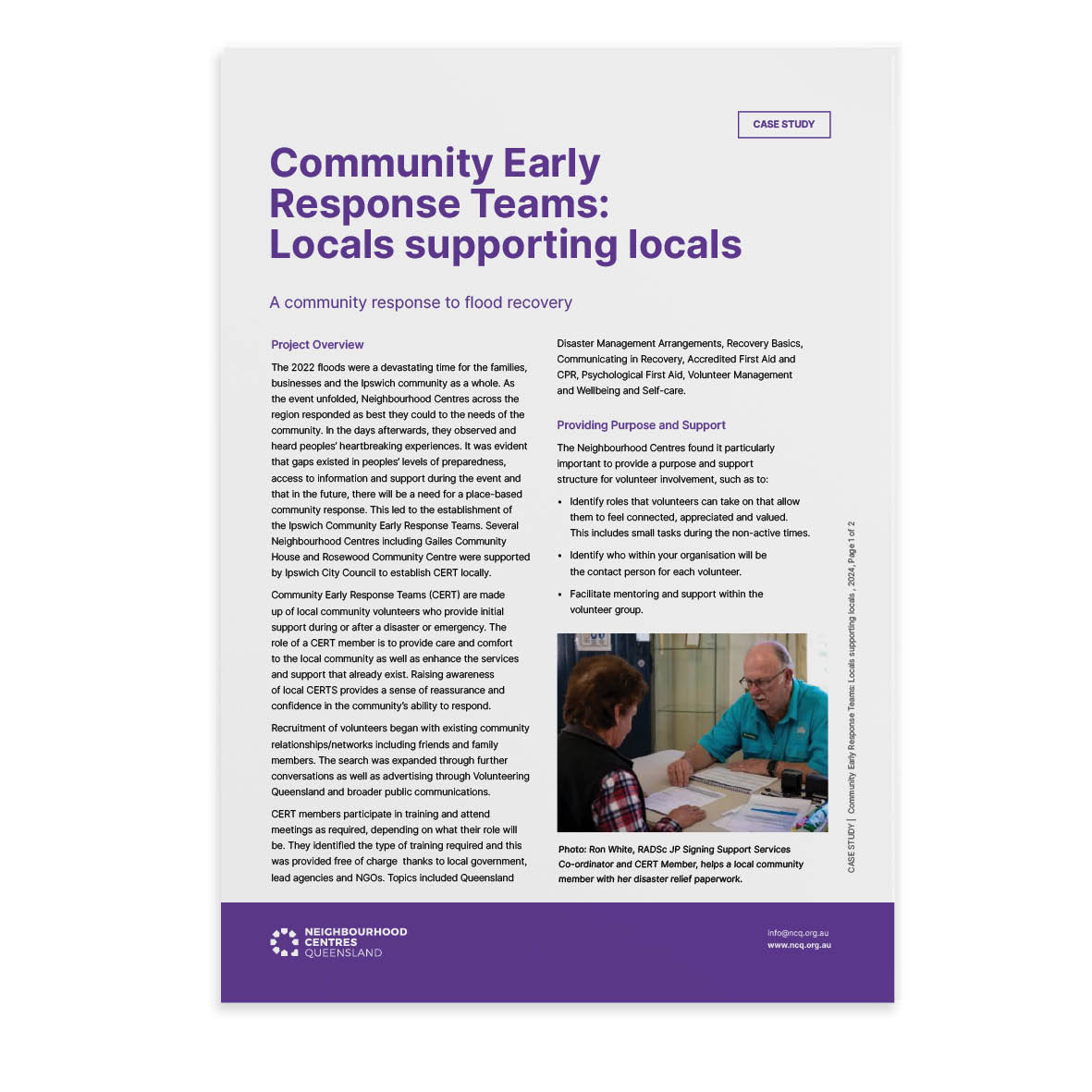 Case Study | Community Early Response Teams: Locals supporting locals ...