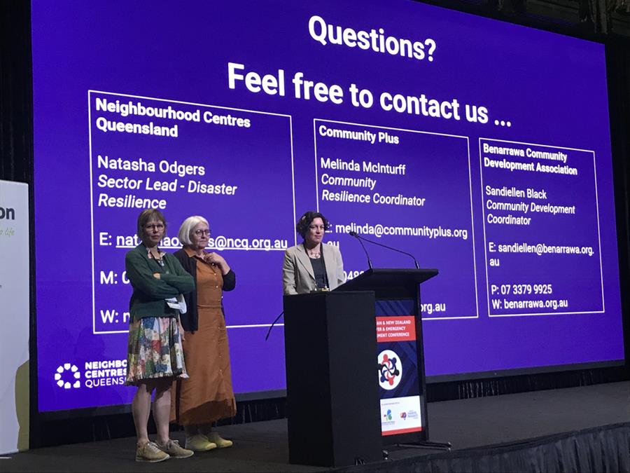 Neighbourhood Centres on stage at the Disaster Management Conference ...